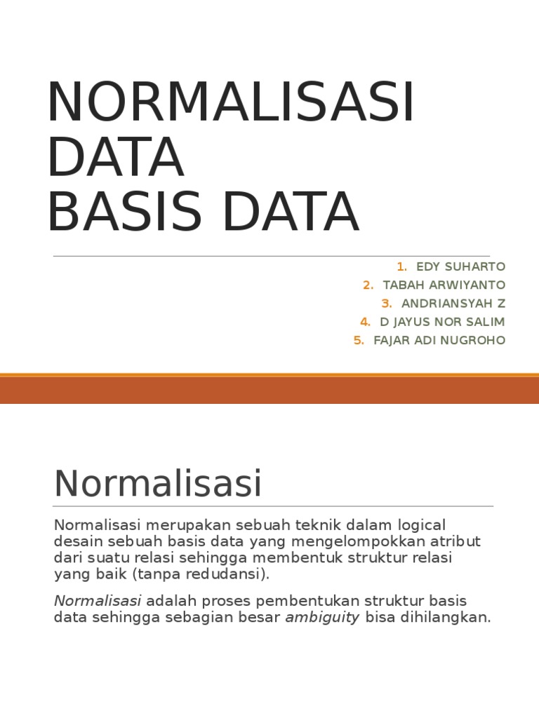 Normalisasi Data Basis Data | PDF