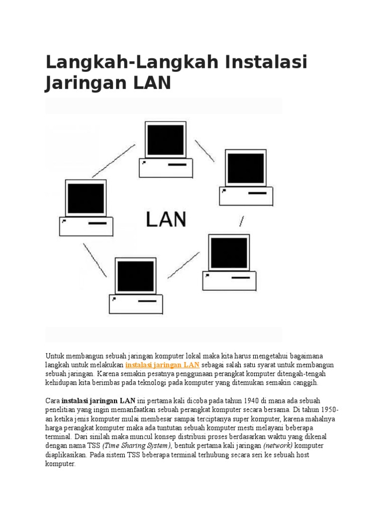 Langkah-Langkah Instalasi Jaringan LAN | PDF
