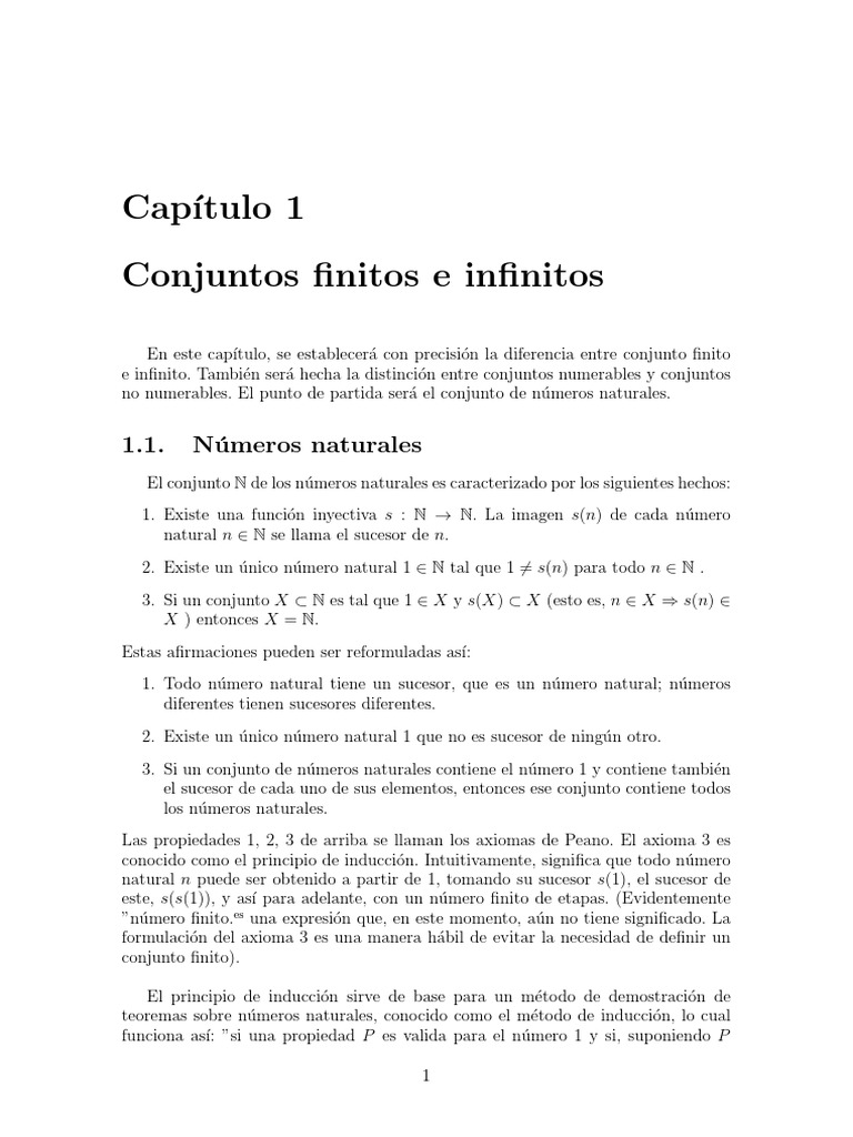 Conjuntos Finitos e Infinitos | PDF | Conjunto (Matemáticas) | infinito