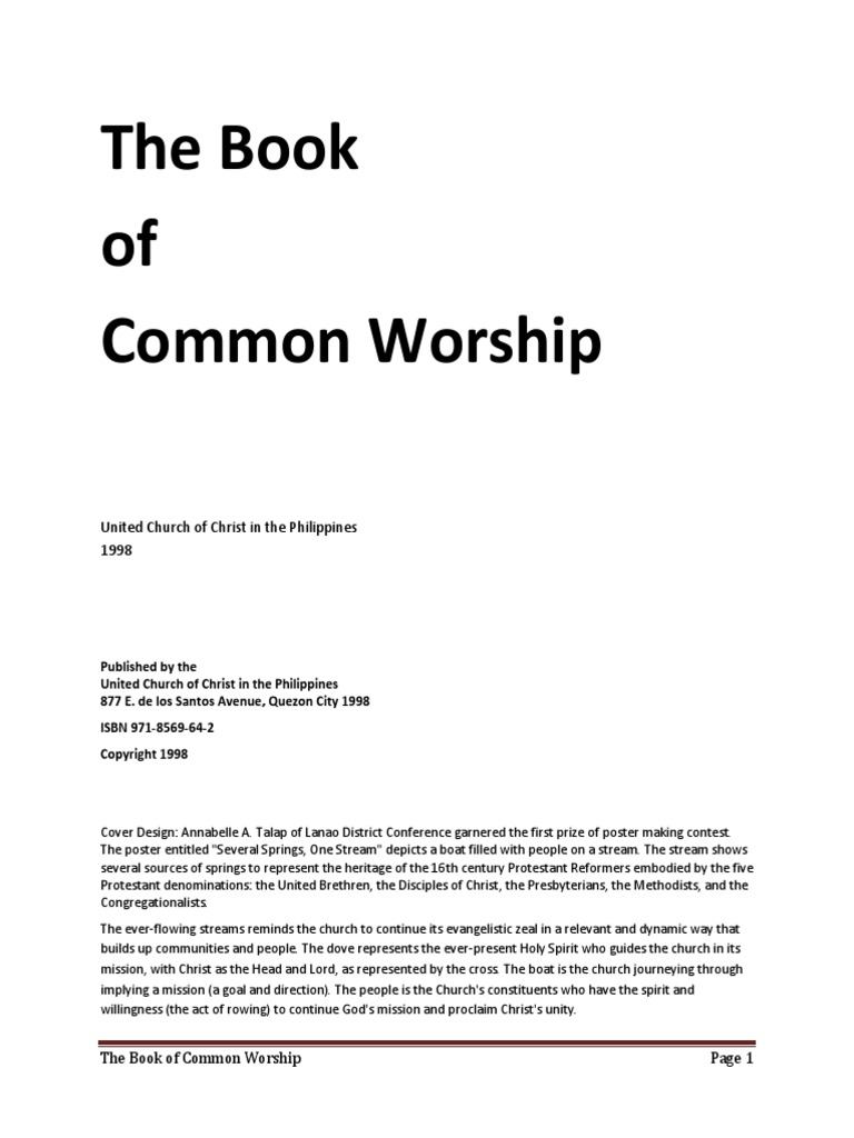 The Book of Common Worship | PDF | Mass (Liturgy) | Eucharist