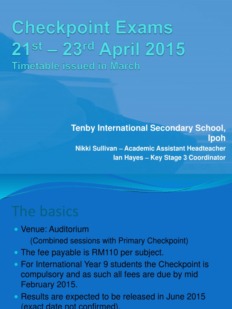 Checkpoint Exams Secondary | Secondary School | Test (Assessment)