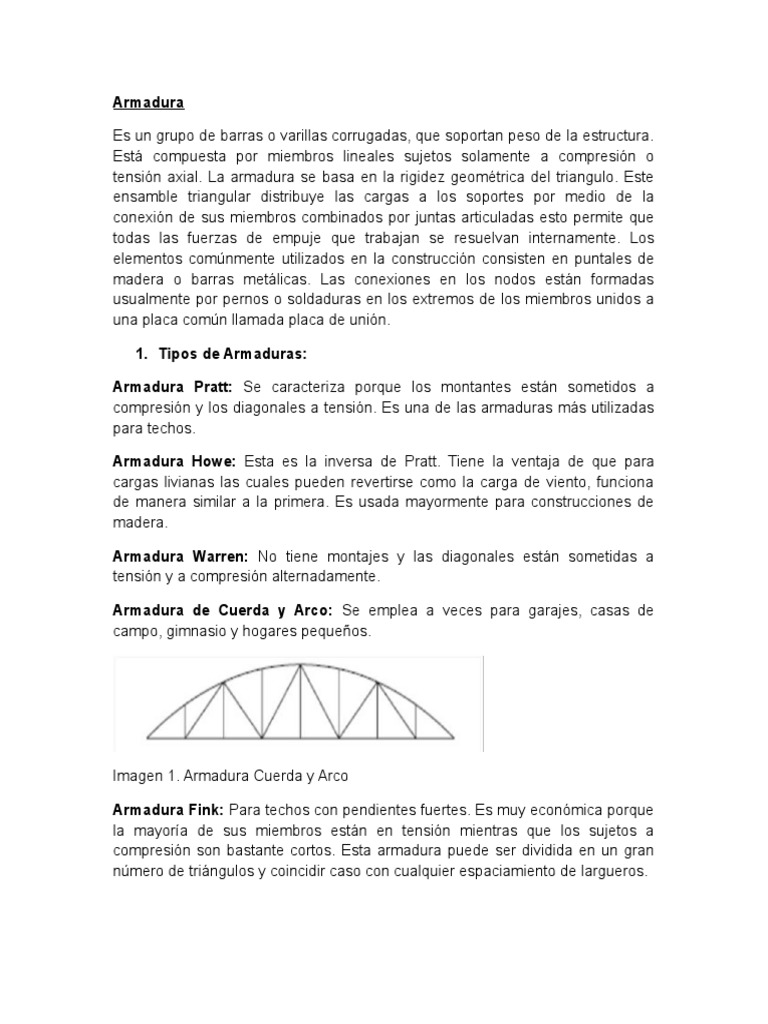 Tipos y Funciones de Armaduras Estructurales | PDF | Hormigón | Acero