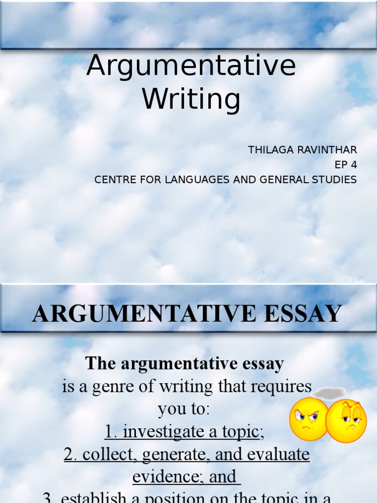 Argument Essay PowerPoint | PDF | Persuasion | Essays