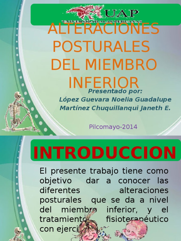 Alteraciones Posturales - Expo | PDF | Pie | Rodilla