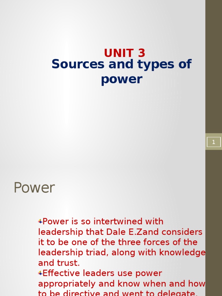 Sources and types of power in organizations | PDF | Power (Social And ...