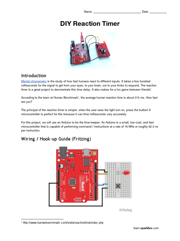 Measuring Reaction Time: Building a DIY Reaction Timer with Arduino ...