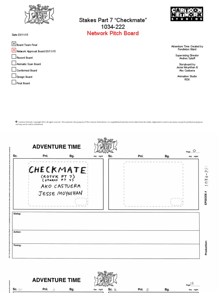 AT 222 STAKES Pt.7: Checkmate - Network Pitch Storyboard | PDF