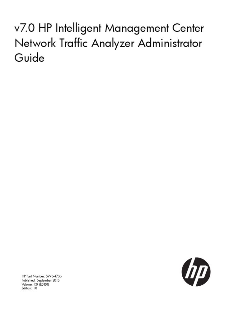 HP Intelligent Management Center Network Traffic Analyzer Administrator ...
