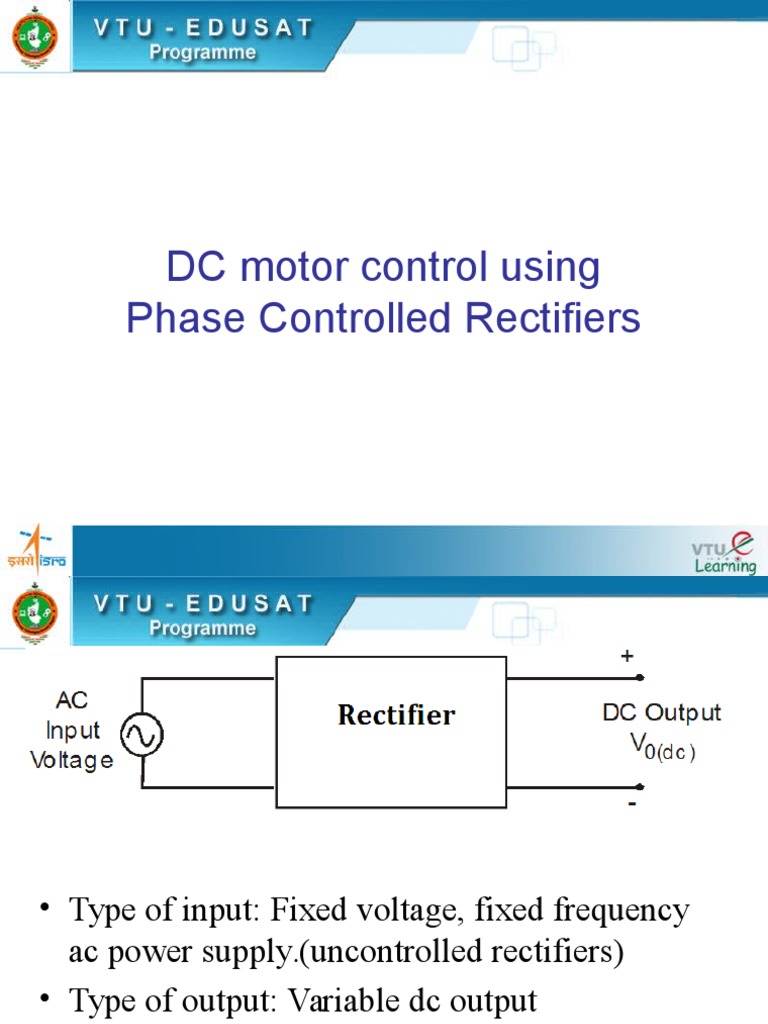 DC Motor Control Using Phase Controlled Rectifiers | PDF | Rectifier ...