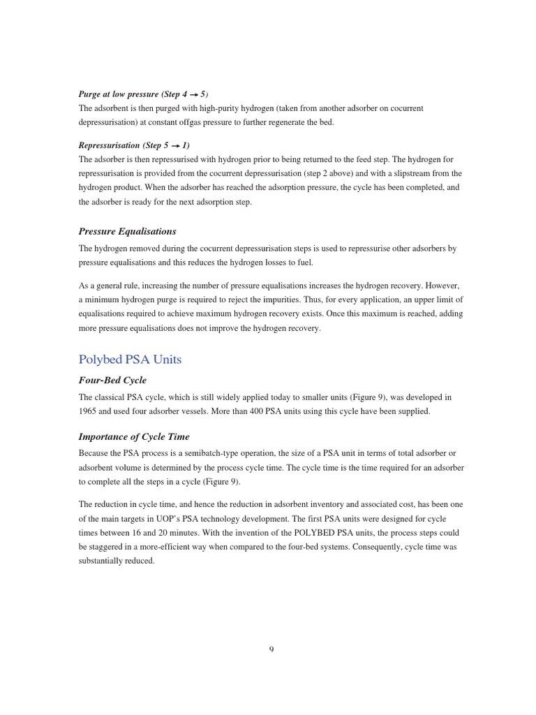 Polybed PSA Units: Pressure Equalisations | PDF