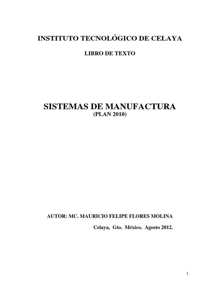 Sistemas de Manufactura | PDF | Lean Manufacturing | Competitividad