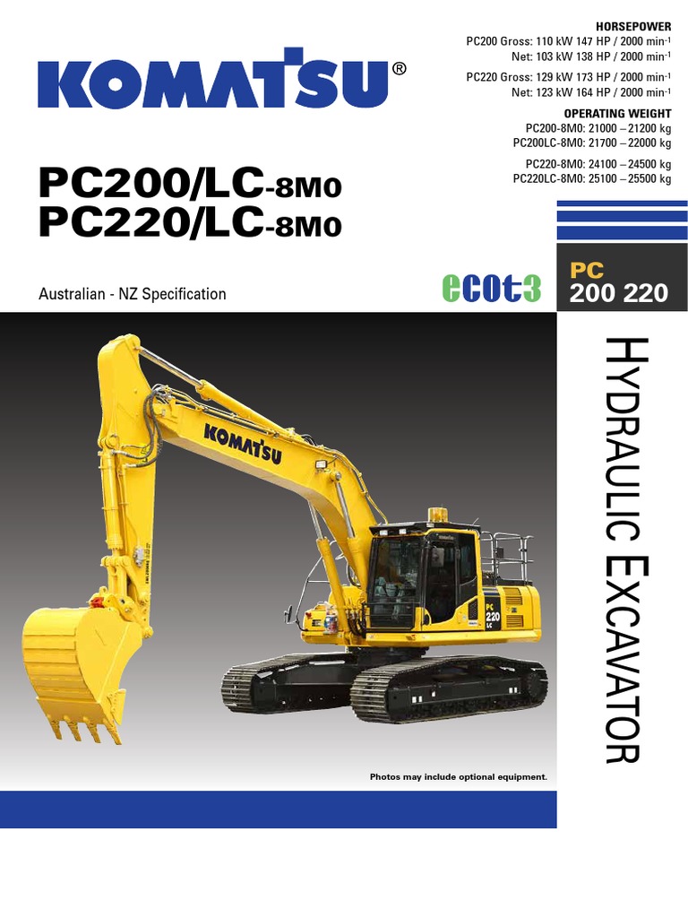 PC200-220 Brochure Feb15 V1 | PDF | Engines | Machines