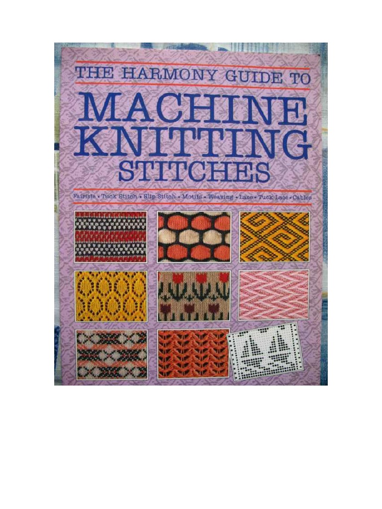 Machine Knitting Stitches Livro Cartelas 1 | PDF