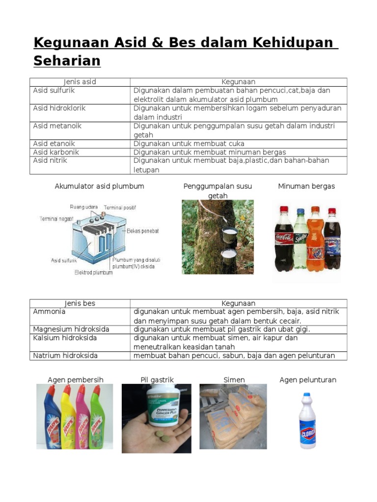 Kegunaan Asid Dan Bes | PDF