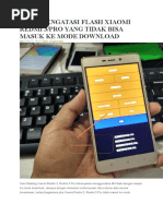 Panduan Flash ROM Xiaomi dengan Mi Flash | PDF