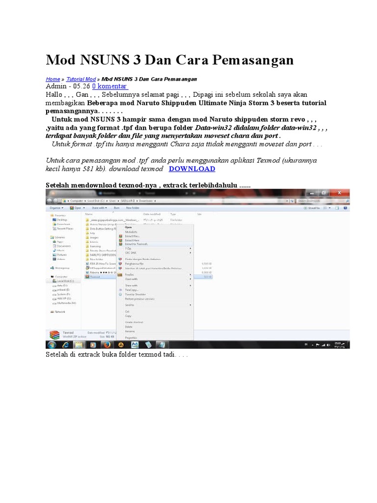 Mod NSUNS 3 Dan Cara Pemasangan | PDF