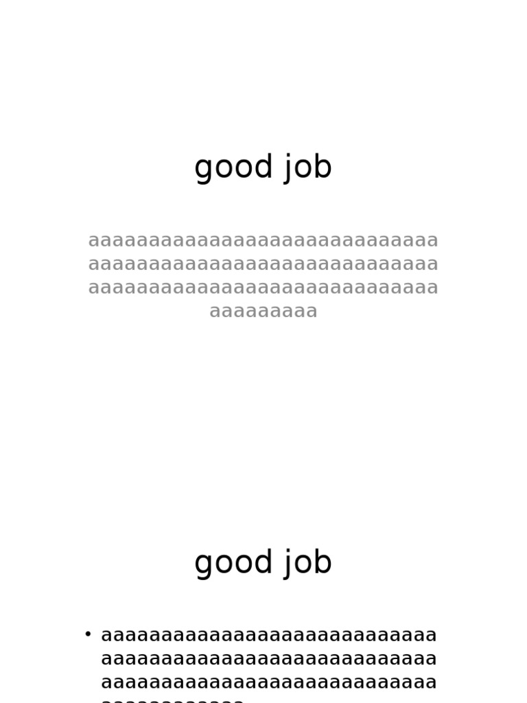Good Job | PDF