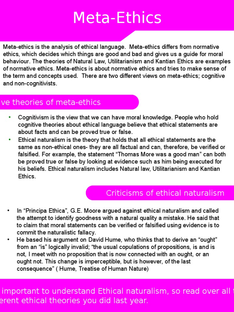 Cognitive Theories of Meta-Ethics | Download Free PDF | Virtue Ethics ...