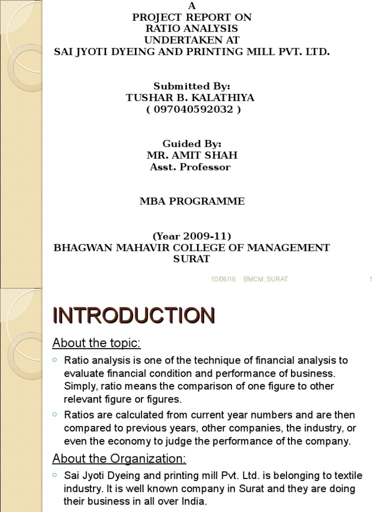 Summer Project PPT of Tushar | PDF | Dividend | Revenue