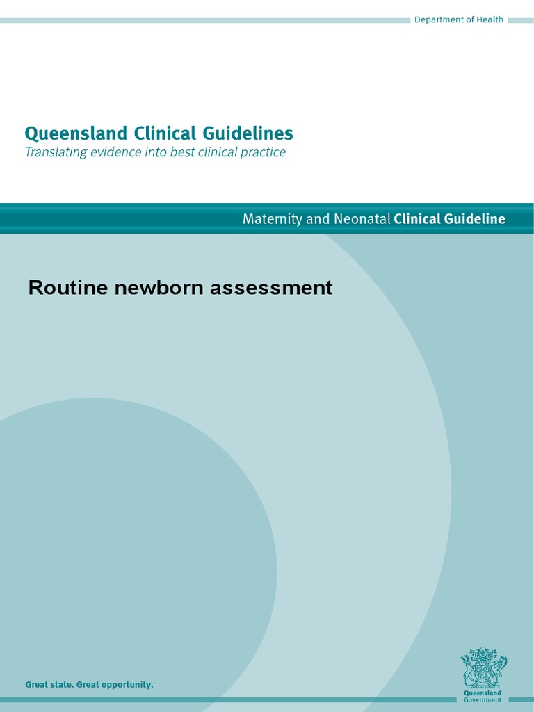 Queensland Clinical Guideline Newborn Assessment | PDF | Infants ...