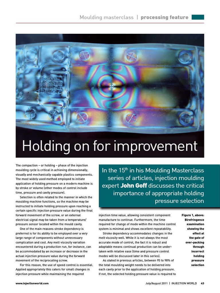 15 Hold Pressure Selection PDF | PDF | Casting (Metalworking) | Engineering