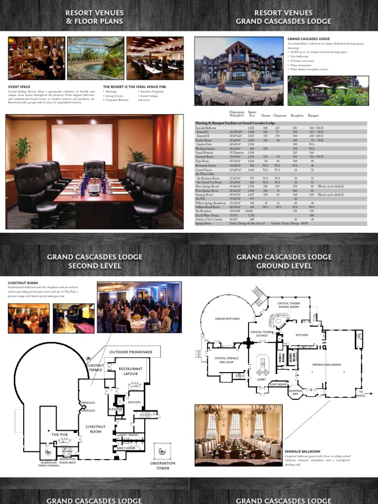 Resort Venues Floor Plans and Event Spaces | PDF | Leisure | Tourism ...