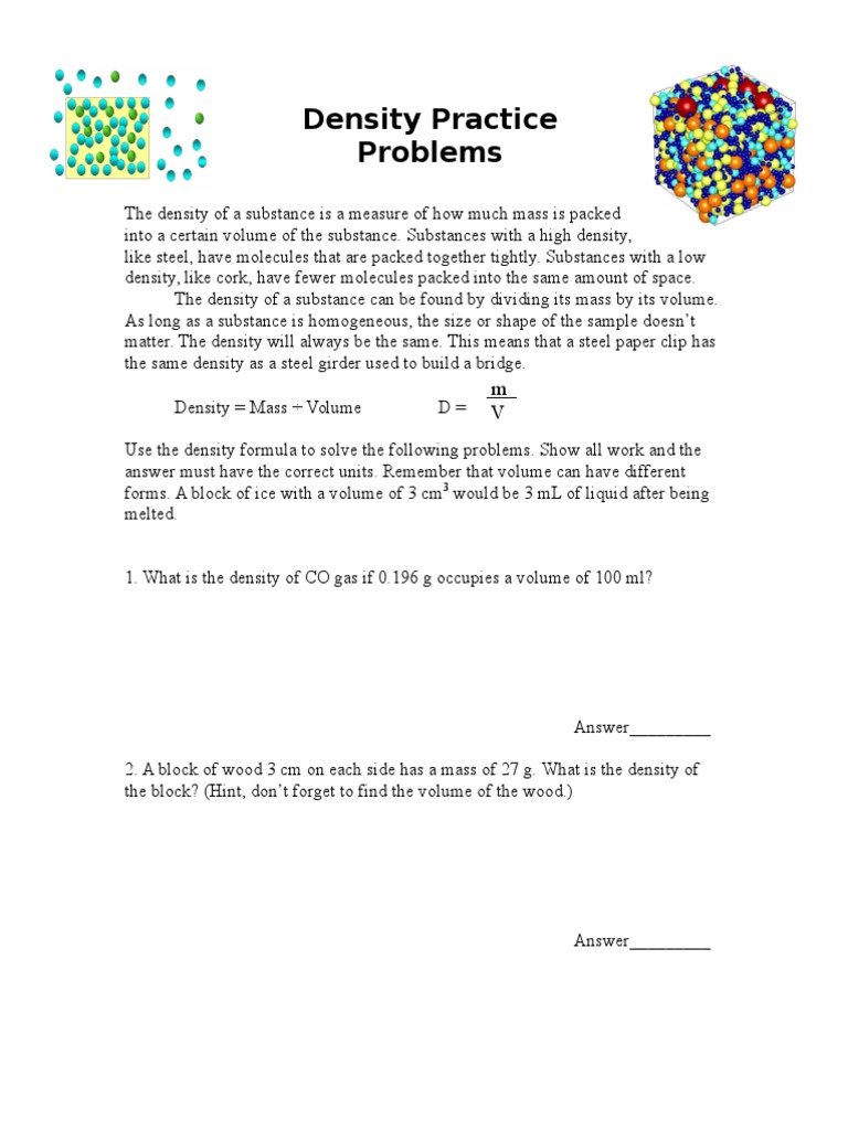 Density Problems 7 | PDF