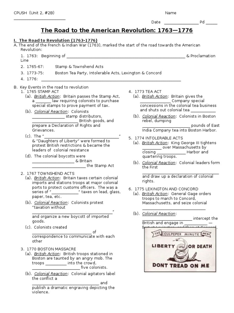 2 The Road To Revolution Notes Common Sense Activity | Download Free ...