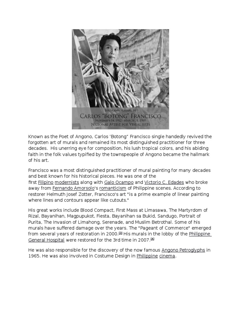 Known As The Poet of Angono | PDF | Art Movements | Communication Design