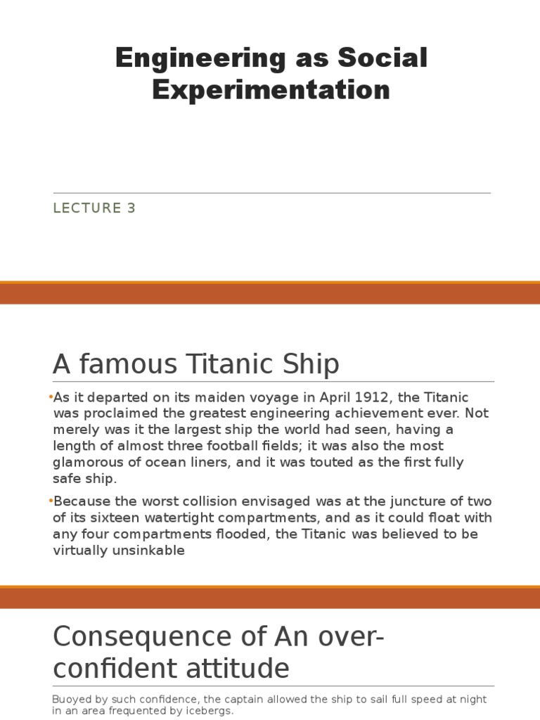 The Titanic Disaster and its Lessons on Engineering as Social ...