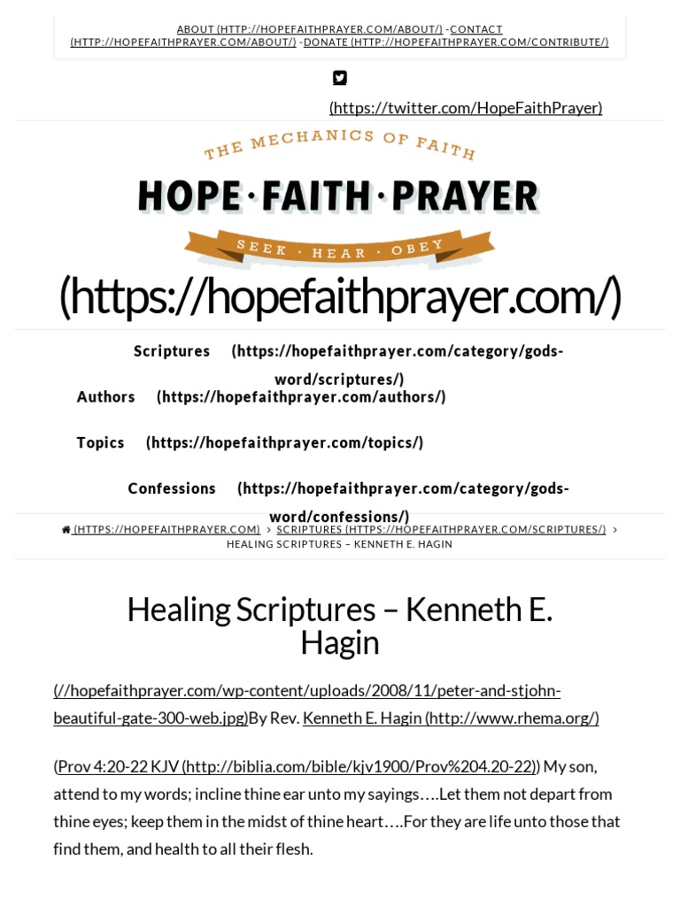 Healing Scriptures | PDF | Jesus | Saint Peter