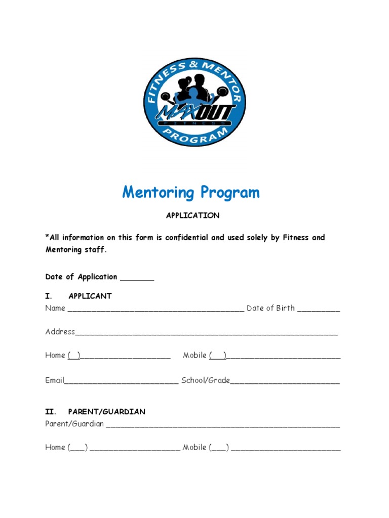 Mentoring Program: Application | PDF
