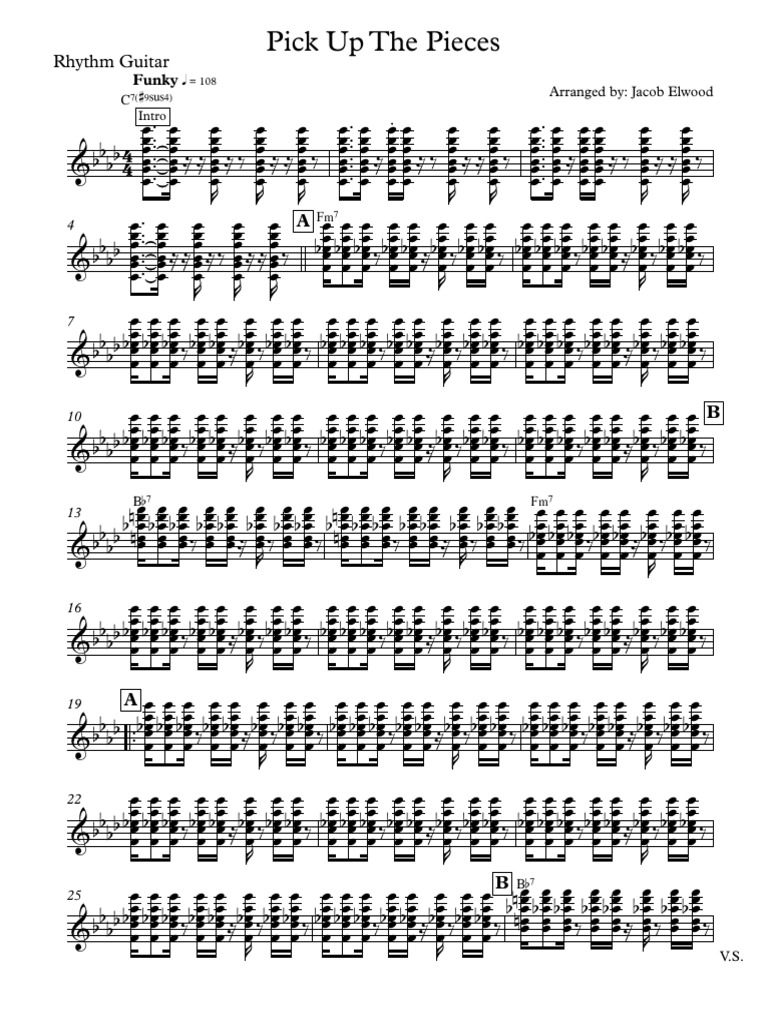 Pick Up the Pieces - Rhythm Guitar | Loisirs