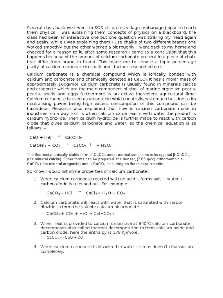 Calcite Aragonite Vaterite | PDF | Atoms | Chemical Compounds