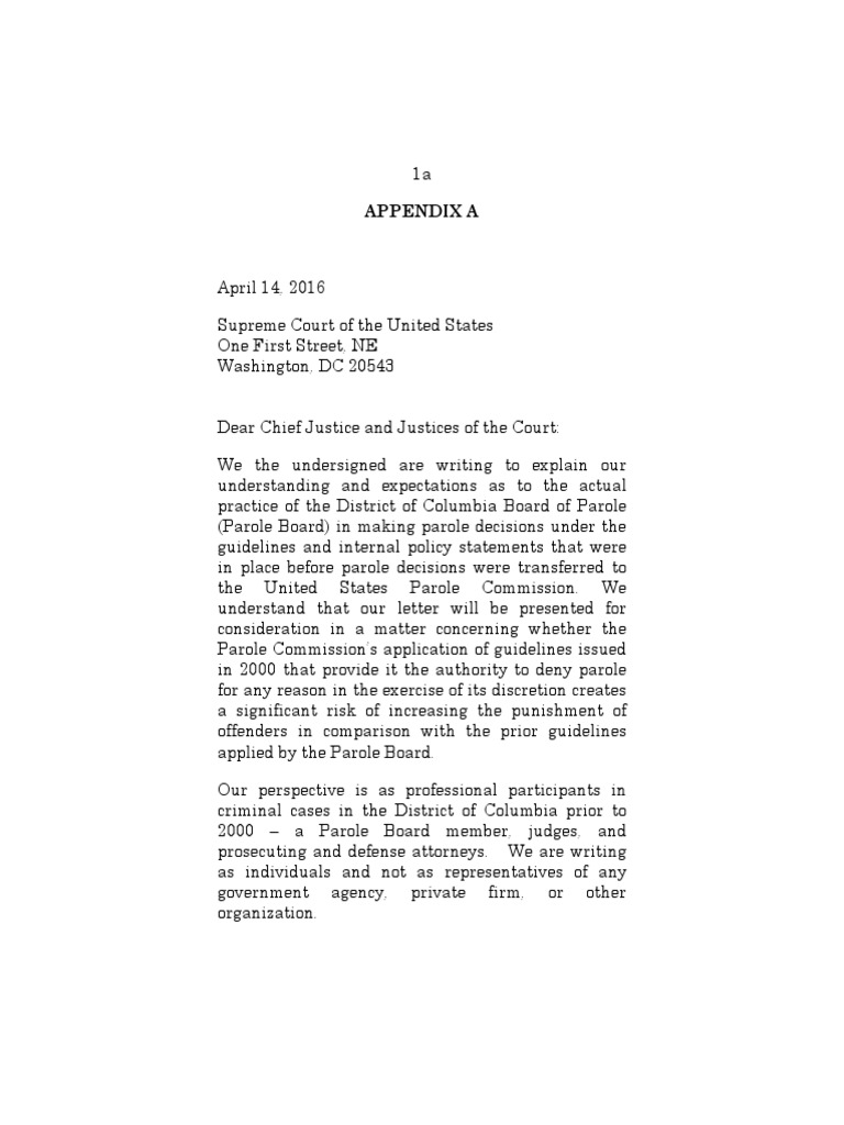 Open Letter: DC Inmates With Parole Sentences | PDF | Parole | Sentence ...