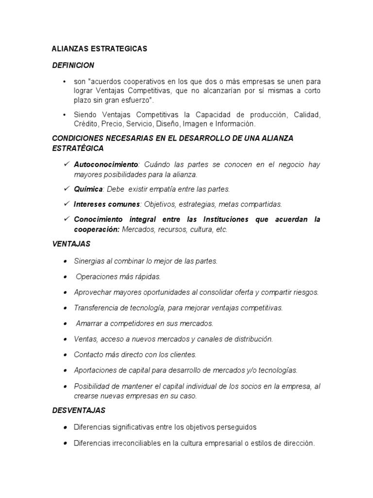 Alianzas Estrategicas, Franquicias, Outsourcing, Justo A Tiempo | PDF