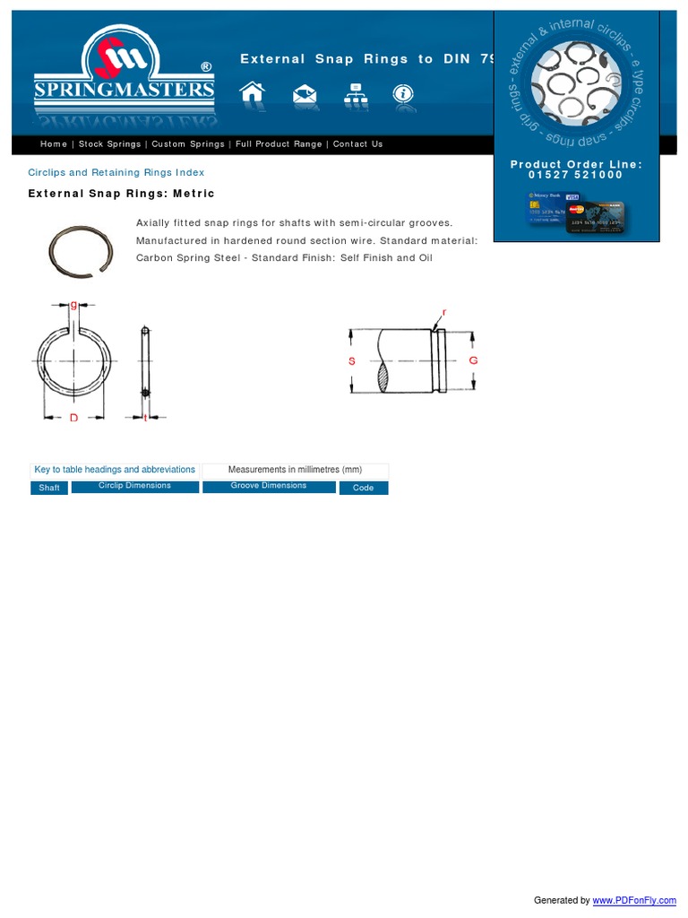 External Snapring For Shaft Having Semi Circular Groove PDF | PDF