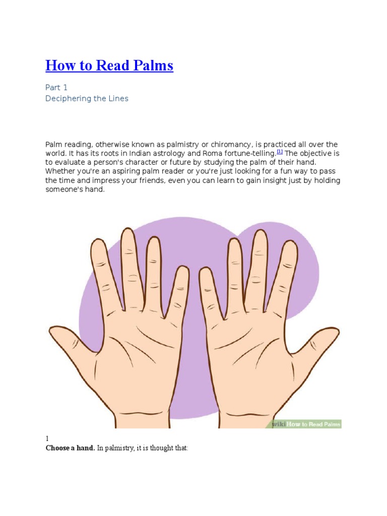 How To Read Palms | PDF | Psychological Concepts | Psychology