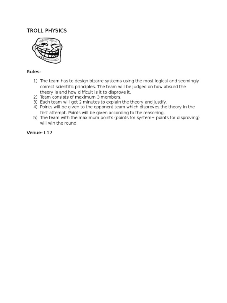 Troll Physics | PDF