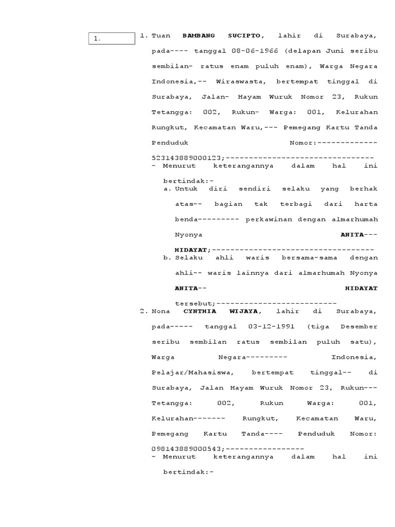 Komparisi Waris | PDF