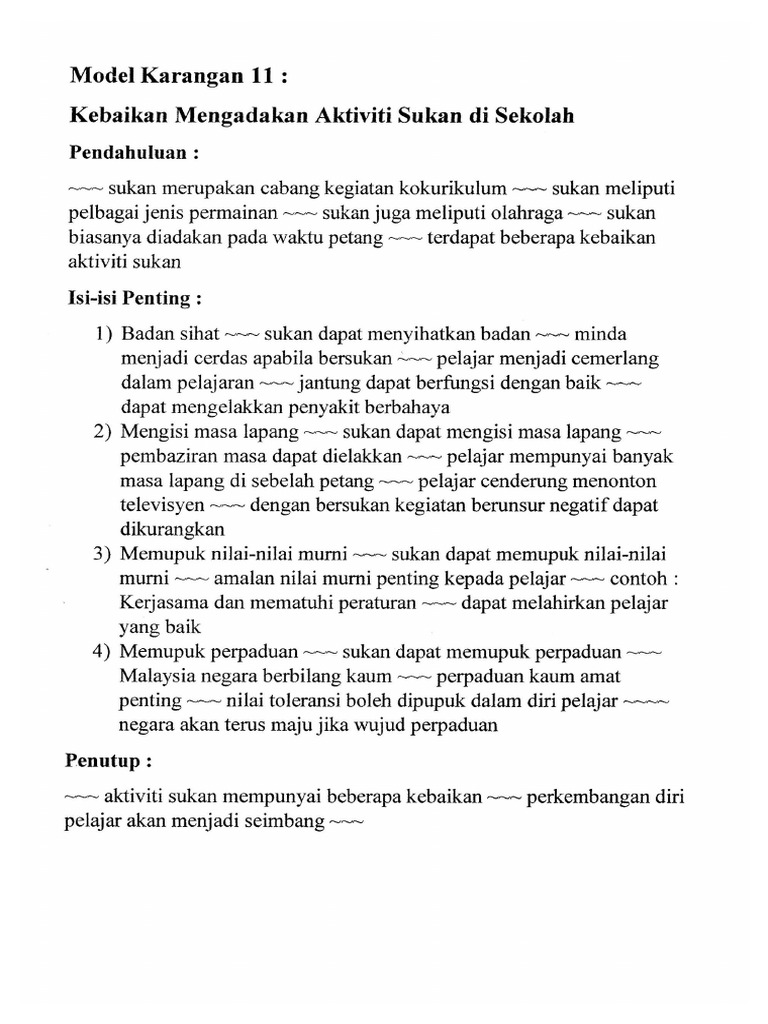 Model Karangan 1-50 | PDF