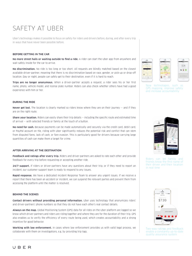 Safety at Uber: Before Getting in The Car | PDF