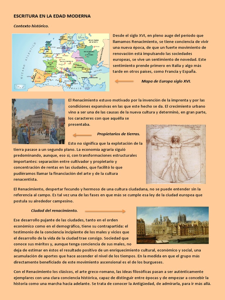 Letras en La Edad Moderna | Renacimiento | Período moderno temprano