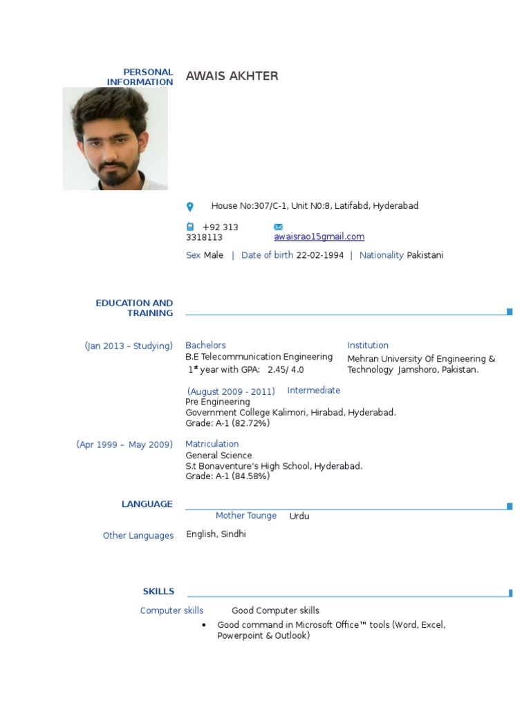 Awais CV | PDF