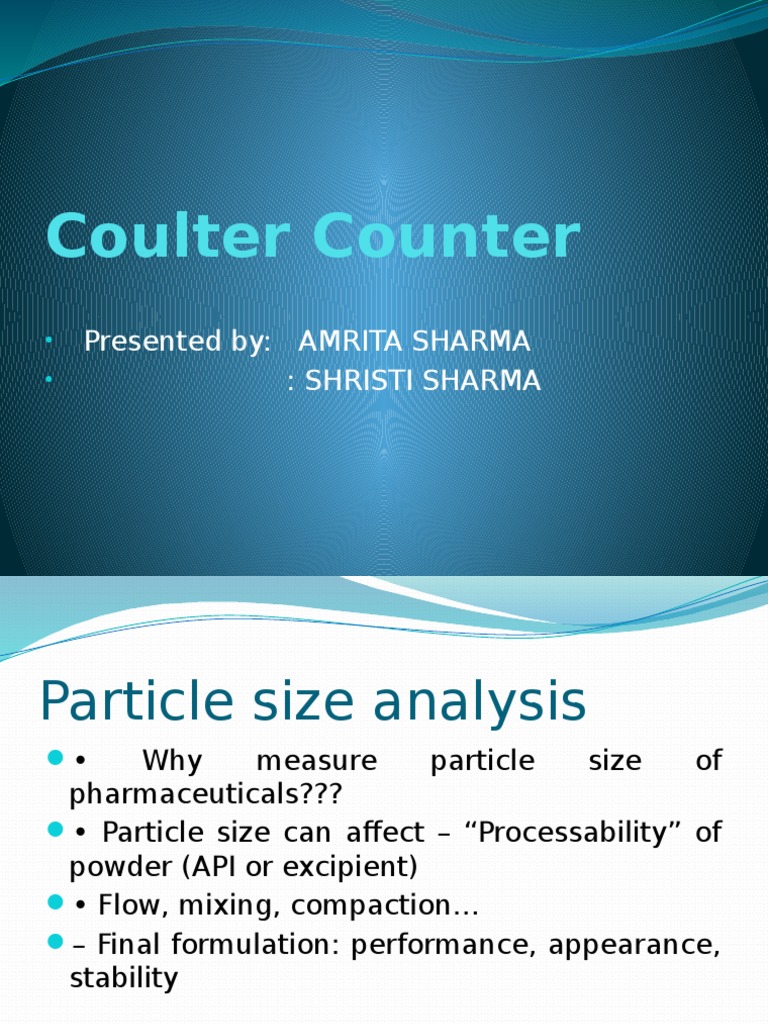 Coulter Counter | PDF | Chemistry | Applied And Interdisciplinary Physics