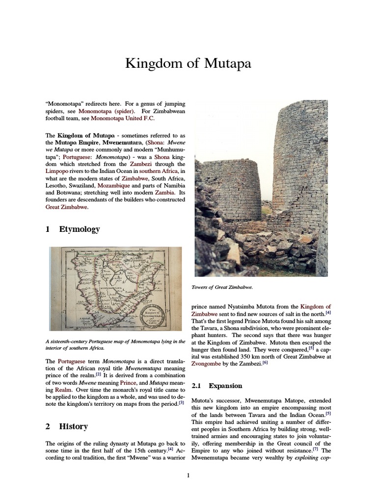 Kingdom of Mutapa | PDF