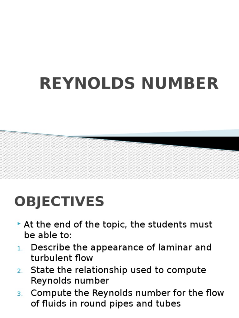 Reynolds | PDF | Reynolds Number | Laminar Flow