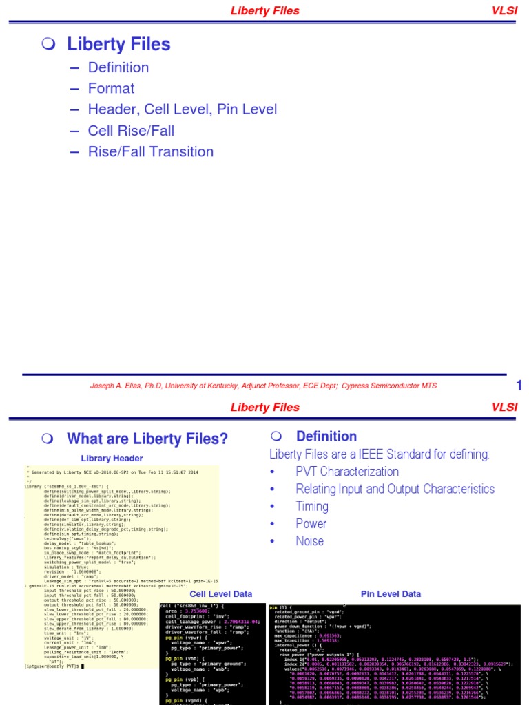 Liberty File Introduction | PDF | Digital Electronics | Manufactured Goods