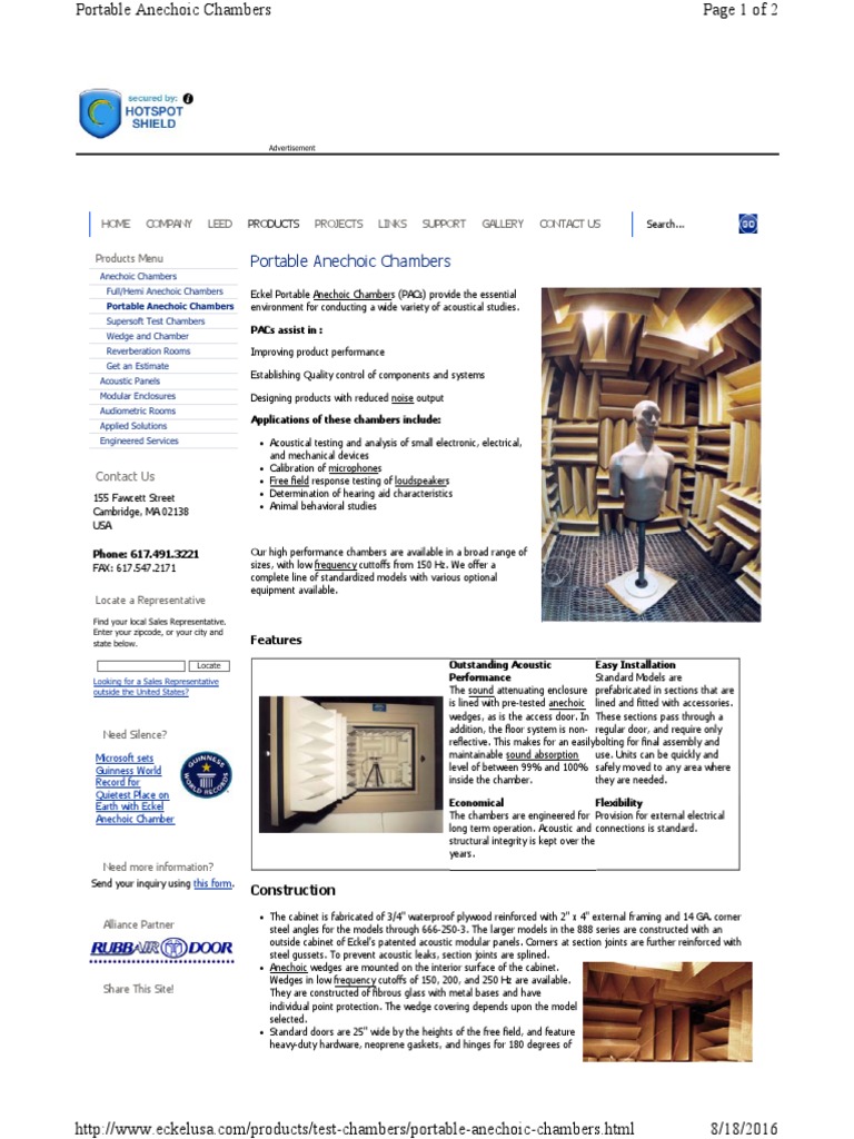 Portable Anechoi | PDF | Electronics | Waves