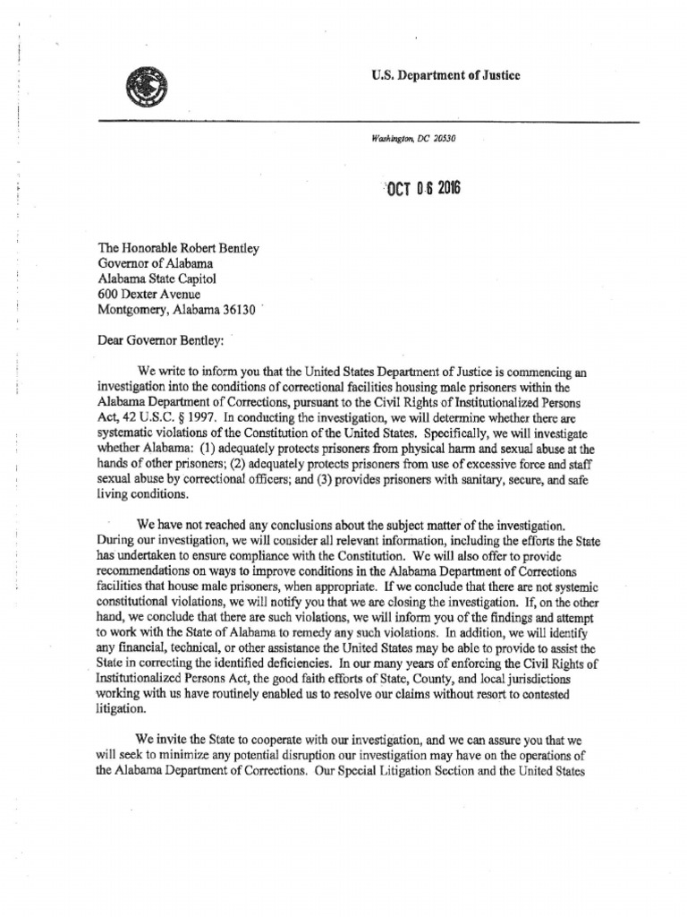 DOJ Letter | PDF